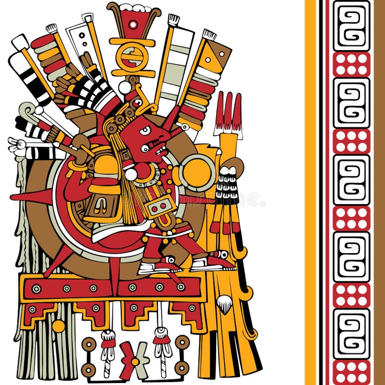 Ancient Aztec God stock vector. Illustration of quetzalcoatl - 178754552