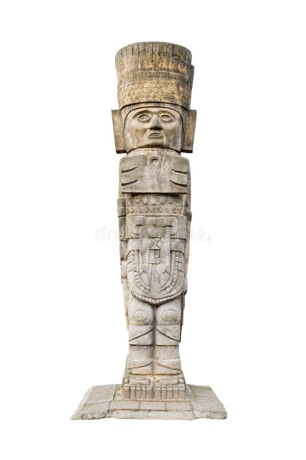 Ancient aztec statue stock photo. Image of paint, mouth - 6519440