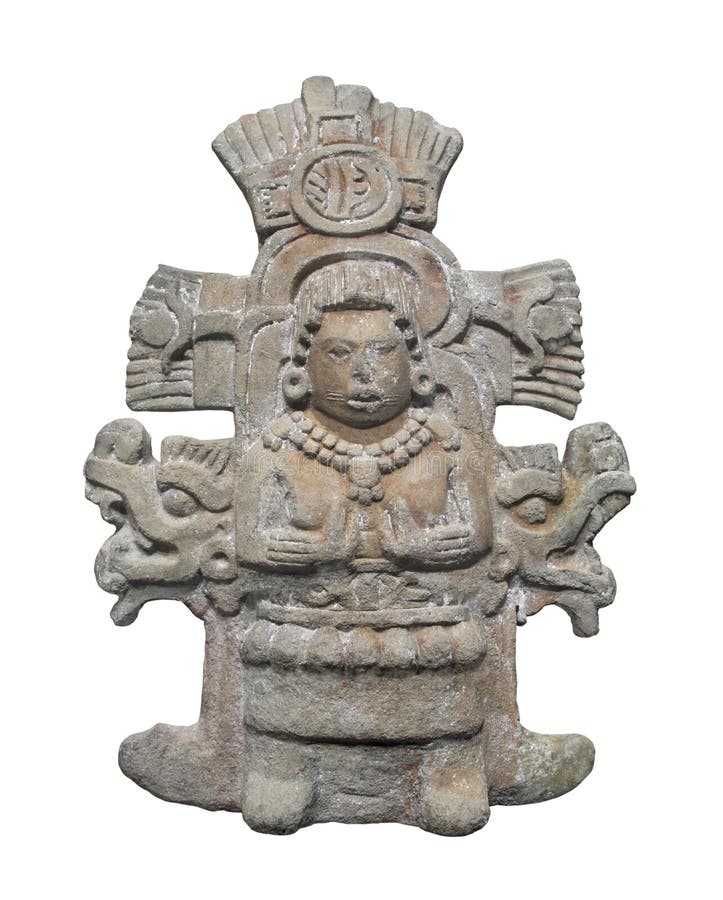 Ancient Aztec Statue Isolated. Stock Photo - Image of artifact ...