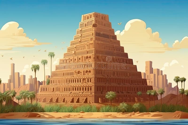 Babylon Tower Stock Illustrations – 383 Babylon Tower Stock ...