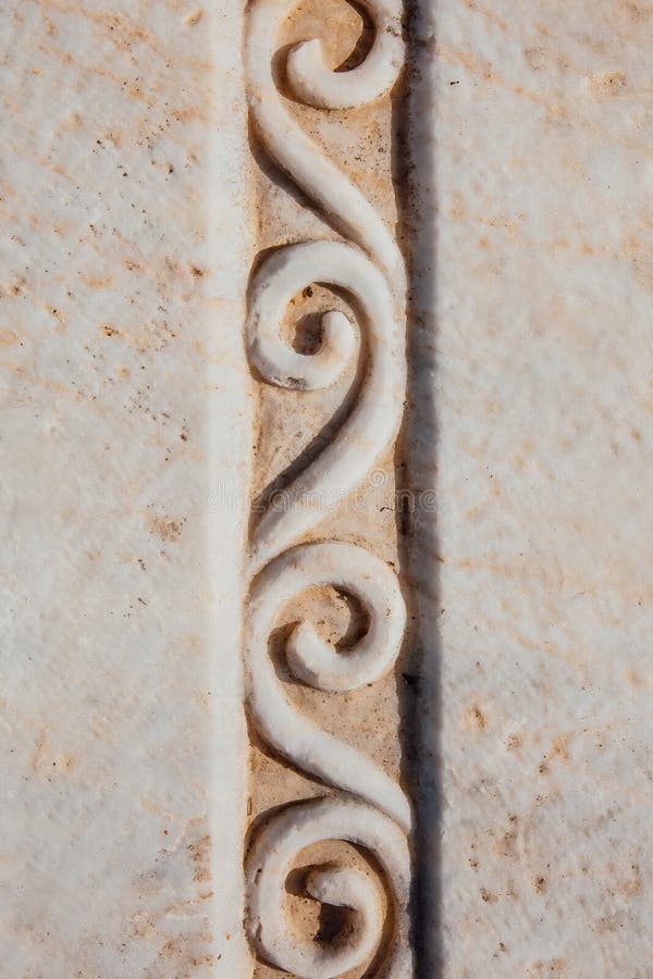Ancient Background. Ancient Greek Style, Curly Architectural Element ...