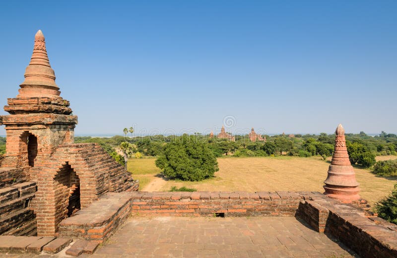 Ancient Bagan Temples, Myanmar Stock Image - Image of monastery, brick ...