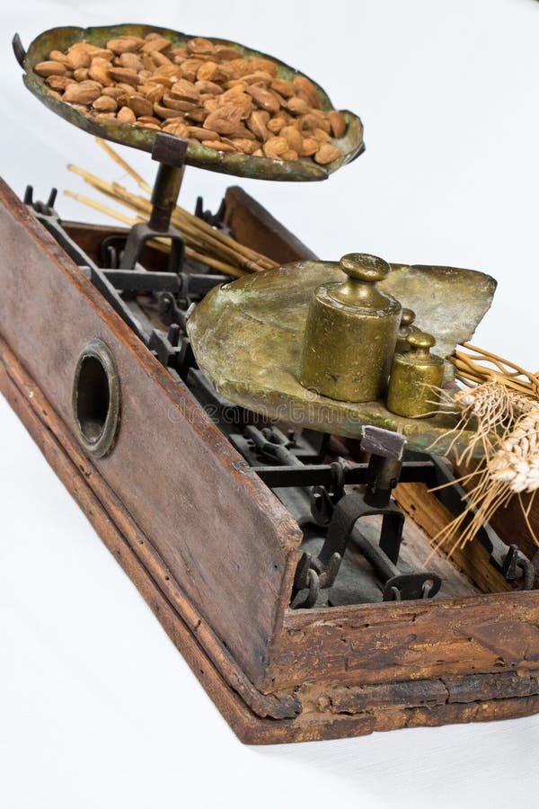 Ancient balance stock image. Image of brass, gravity - 97142983
