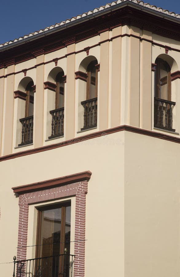 Ancient Balconies in the Ancient Granada Town Stock Photo - Image of ...