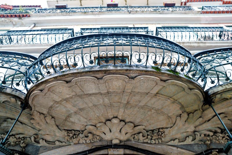 Ancient Balcony in Old Historical City of Lisbon. Stock Photo - Image ...