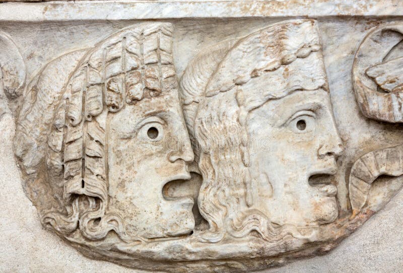 Ancient Bas-relief in the Baths of Diocletian in Rome Editorial ...