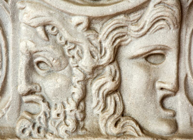 Ancient Bas-relief in the Baths of Diocletian in Rome. Editorial ...