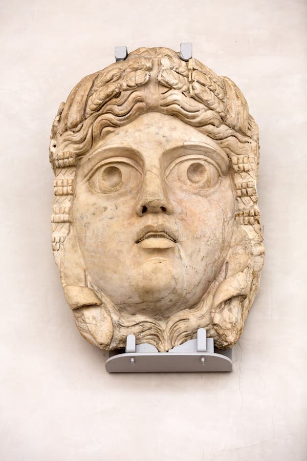 Ancient Bas-relief in the Baths of Diocletian in Rome. Editorial ...