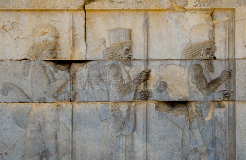 Ancient Bas-reliefs of Persepolis Stock Image - Image of human, carving ...