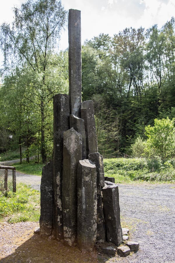 Ancient basalt columns stock image. Image of balls, spheres - 186975989