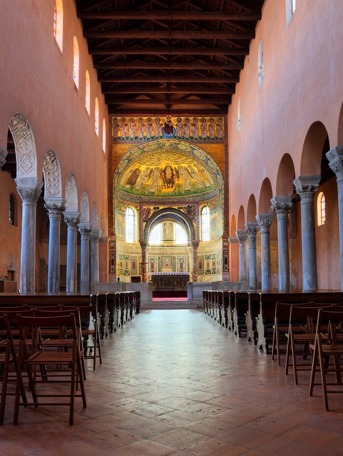 Ancient Basilica in Porec, Croatia Stock Image - Image of mosaic ...