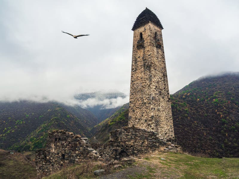 Ancient Battle Tower in the Vicinity of the Jeyran Gorge. Medieval ...