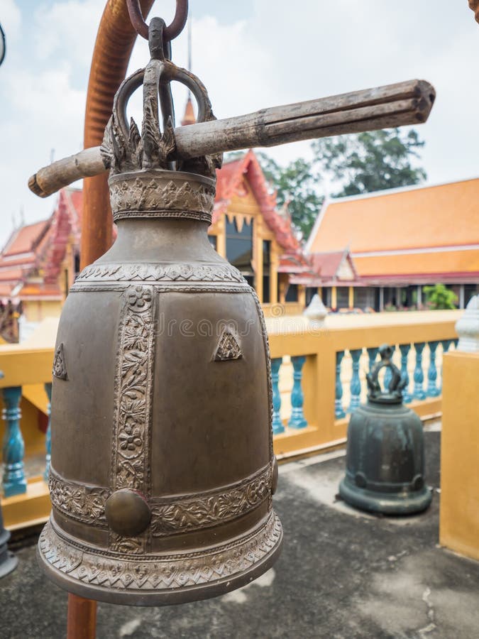 Ancient bell in temple stock photo. Image of luck, culture - 91867758