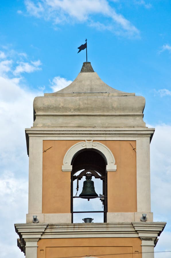Ancient Bell Tower with Bronze Bells Stock Photo - Image of peace ...