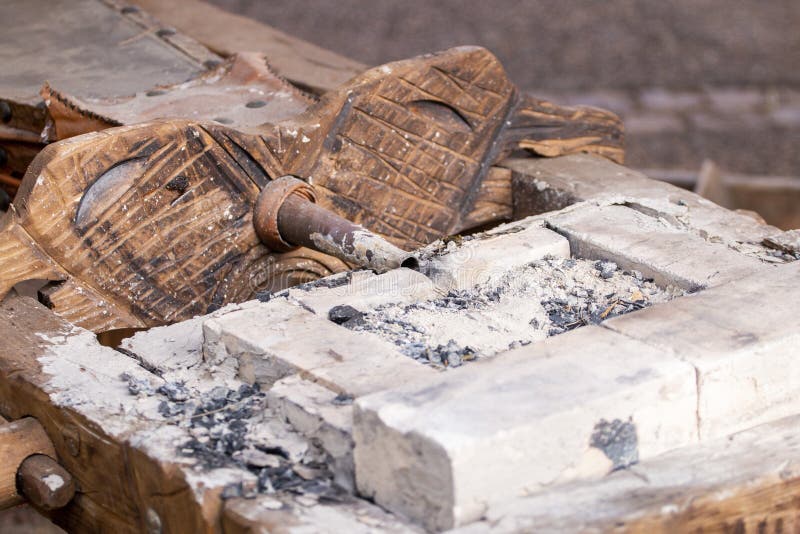 Ancient bellow blower stock image. Image of device, brown - 170456785
