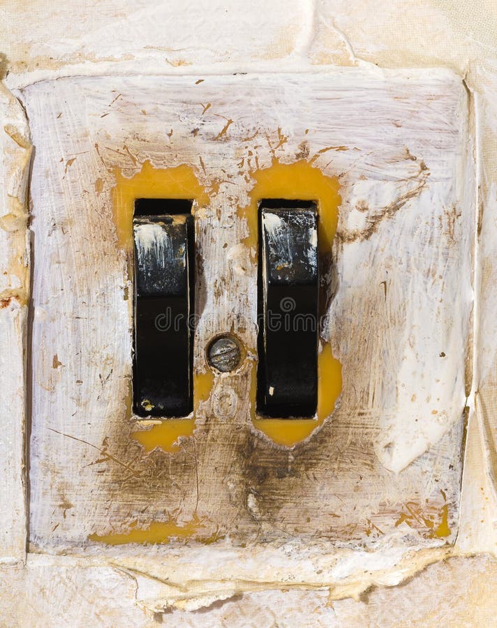 Ancient Black Switch. Vintage Old Object Stock Photo - Image of ...