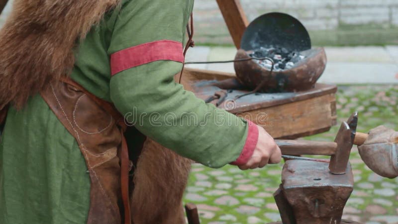 Ancient Blacksmith and Apprentice Boy Forge.medieval World Manual Labor ...