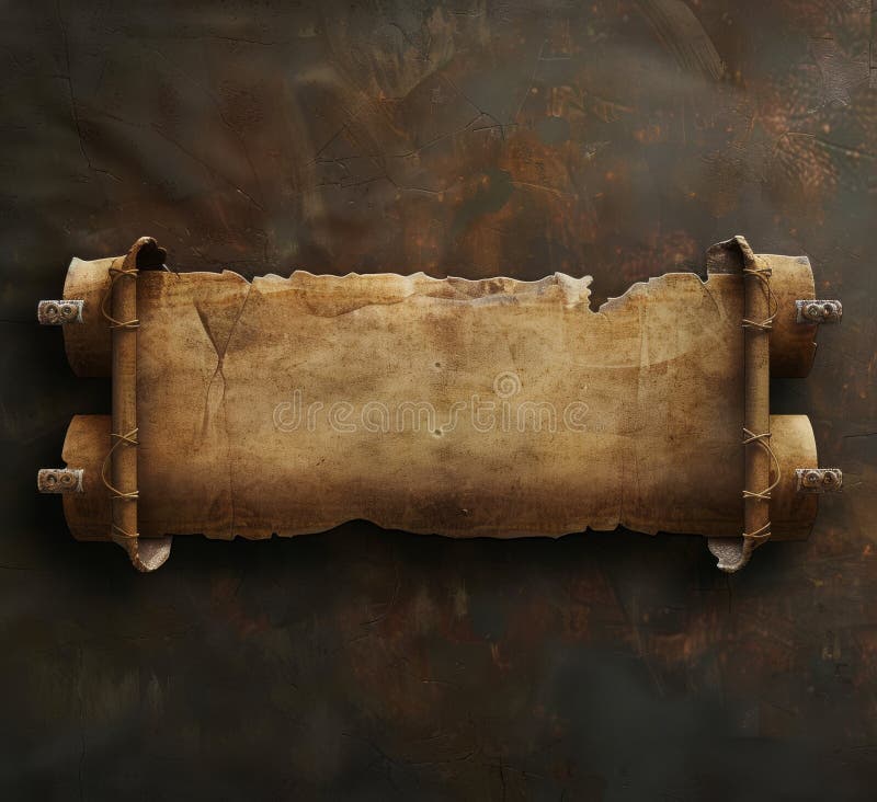 Ancient Blank Parchment Scroll with a Rustic Background Stock Image ...