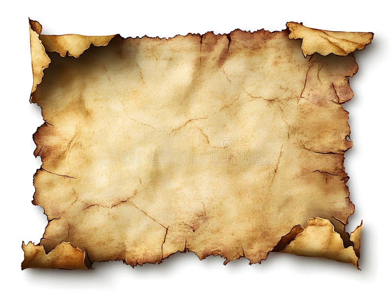 Ancient Blank Scroll with Torn Edges Weathered Texture Vintage ...