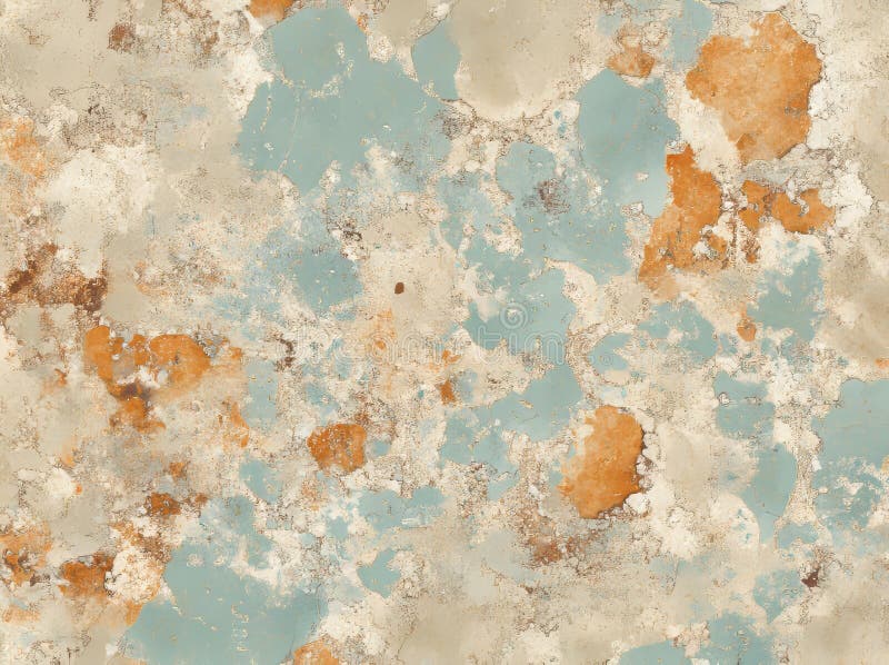 An Ancient Blue Wall with Chipped Paint, Presenting a Textured, Aged ...