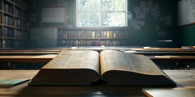 Ancient Book in Dusty Library Background Wallpaper Stock Illustration ...