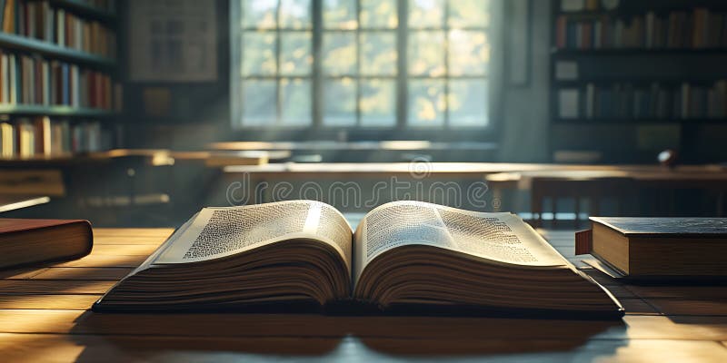 Ancient Book in Old Library History Mystery Background Wallpaper Stock ...
