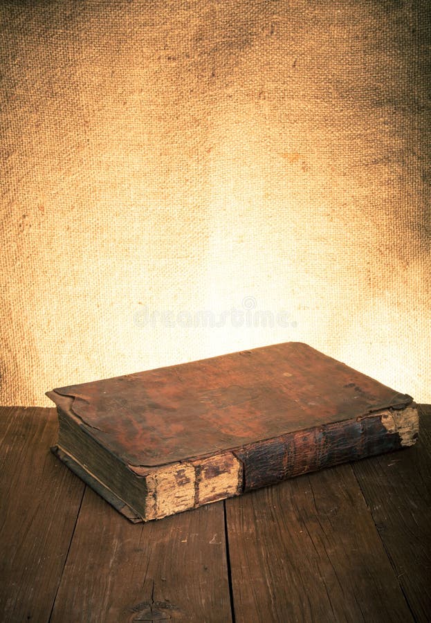 Ancient Book on the Old Wooden Table. Toned Stock Image - Image of ...