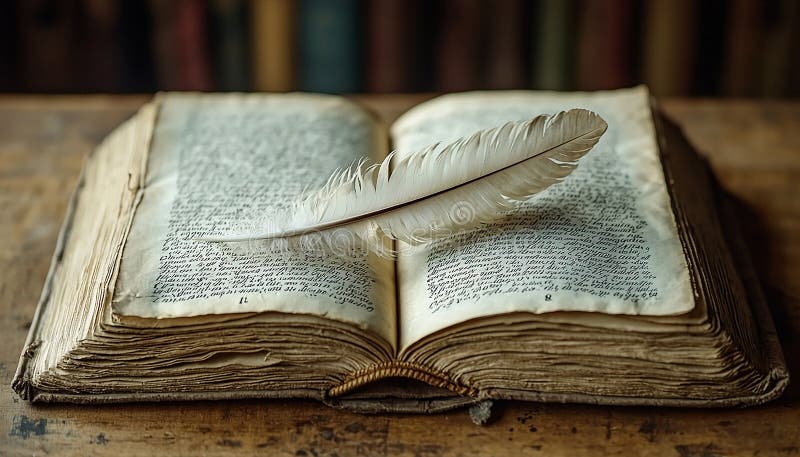 Ancient Book of Wisdom on Old Library Table Generated by AI Stock Photo ...