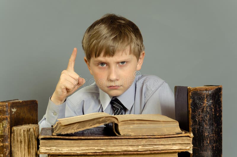 Ancient Books a Boy , a Child Prodigy Stock Photo - Image of learning ...