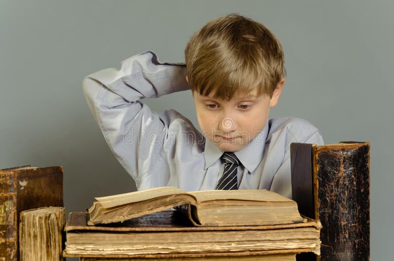 Ancient Books a Boy , a Child Prodigy Stock Image - Image of idea ...