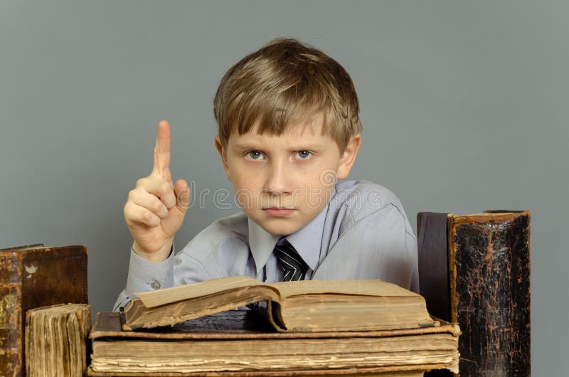 Ancient Books a Boy , a Child Prodigy Stock Image - Image of book ...