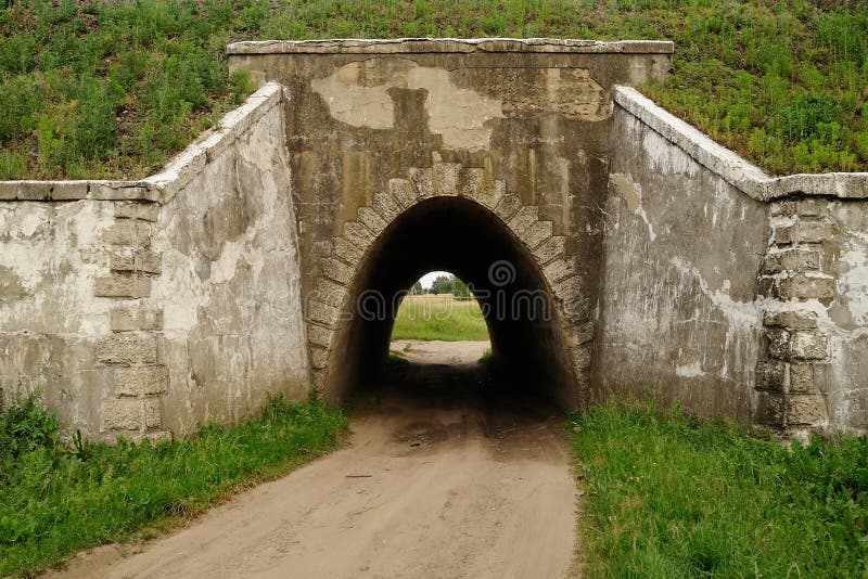 Ancient Brick Arch Under Railway Bridge Stock Image - Image of ...