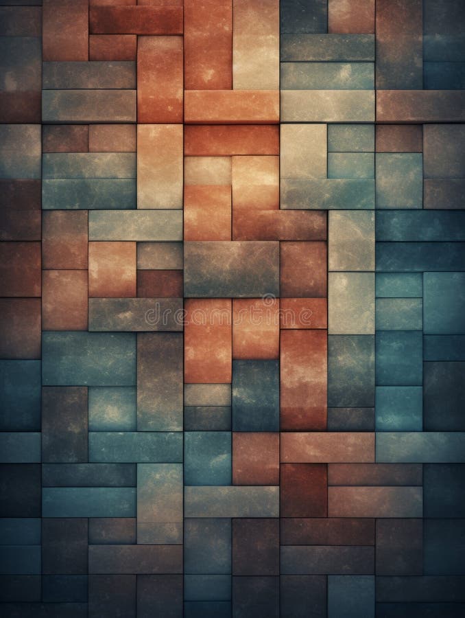 Ancient Brick Creative Abstract Geometric Texture. Stock Illustration ...