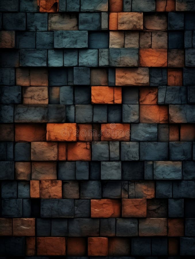 Ancient Brick Creative Abstract Geometric Texture. Stock Illustration ...