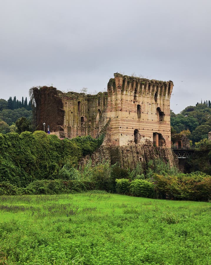 Ancient Brick Ruins in a Lush Landscape. Stock Image - Image of stone ...