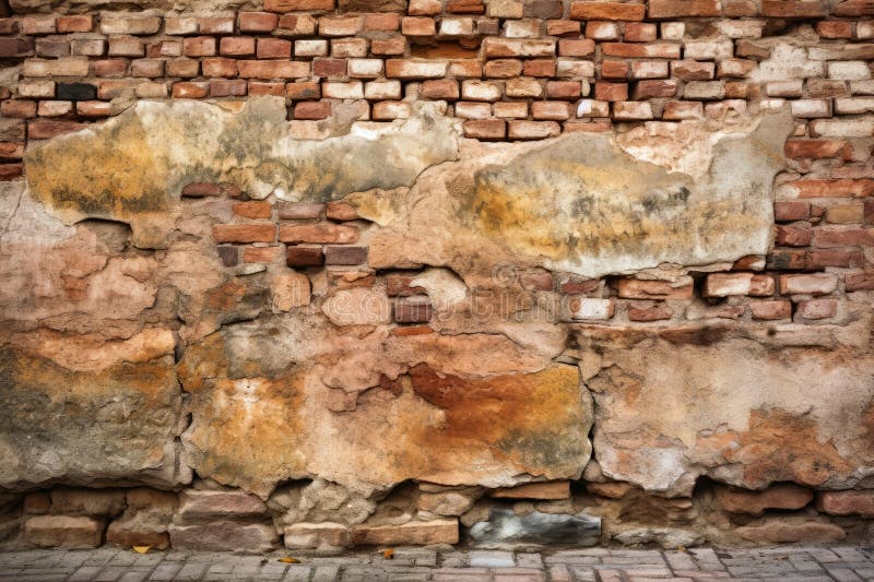 An Ancient Brick Wall Background Texture Created with Generative AI ...