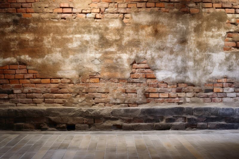 An Ancient Brick Wall Background Texture Created with Generative AI ...