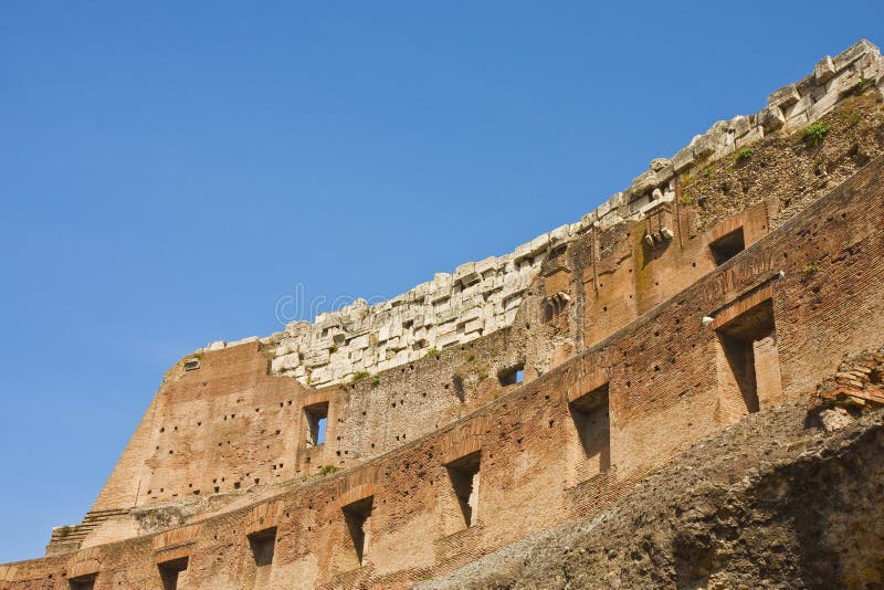 Ancient Brick Wall of Coliseum Stock Image - Image of holiday ...