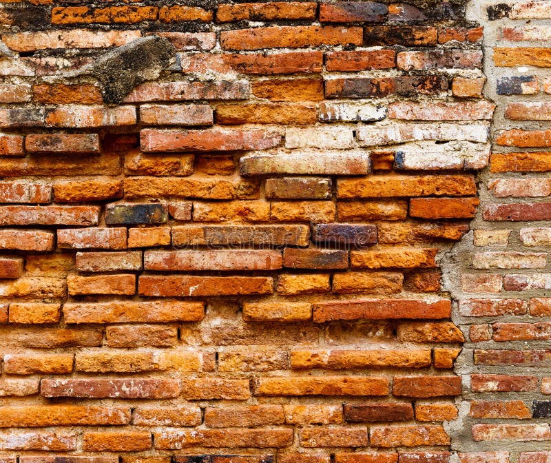 Ancient brick wall stock image. Image of brickwork, rectangle - 33806351
