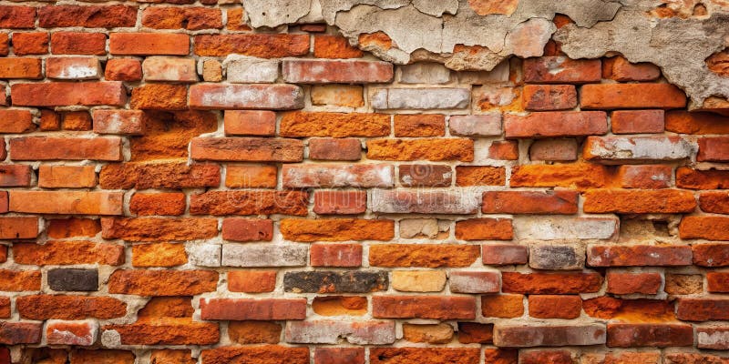 Ancient Brick Wall Texture Awe-inspiring Rustic Background of Aged and ...
