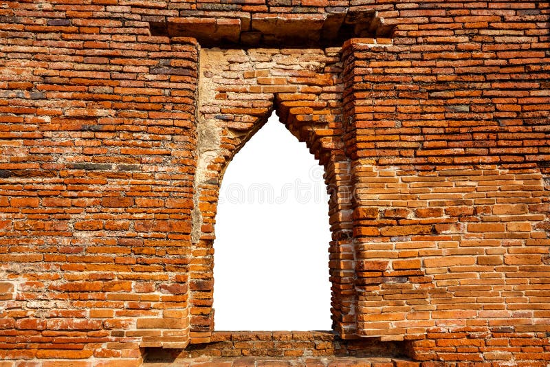 Old Window Frame of an Ancient Temple in Ayutthay Stock Image - Image ...