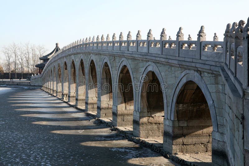 Ancient Curve Chinese Stone Bridge Garden Stock Photos - Free & Royalty ...