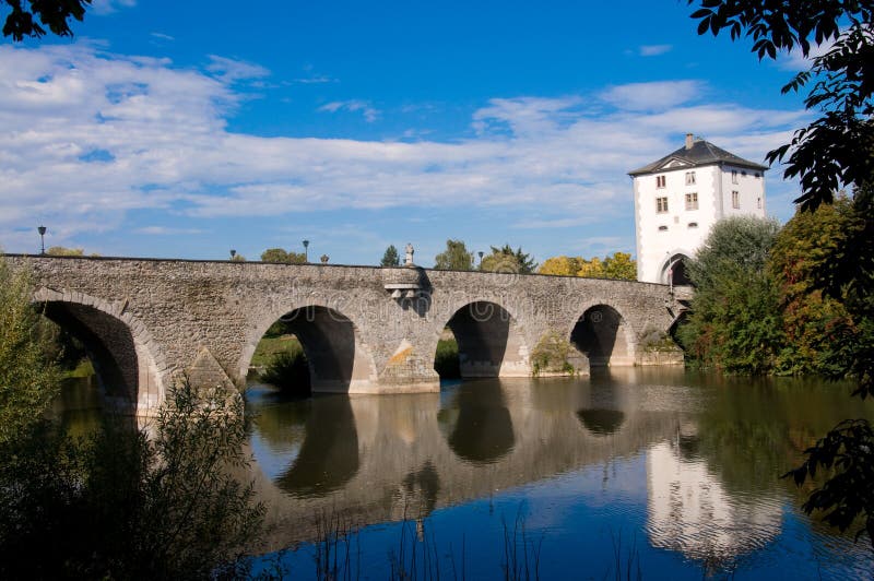 The ancient bridge. stock image. Image of landmark, castle - 16370175