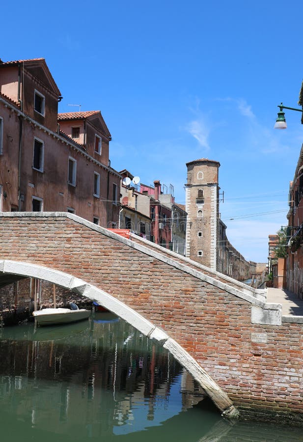 Ancient Bridge of the Island of Venice without People during the Stock ...
