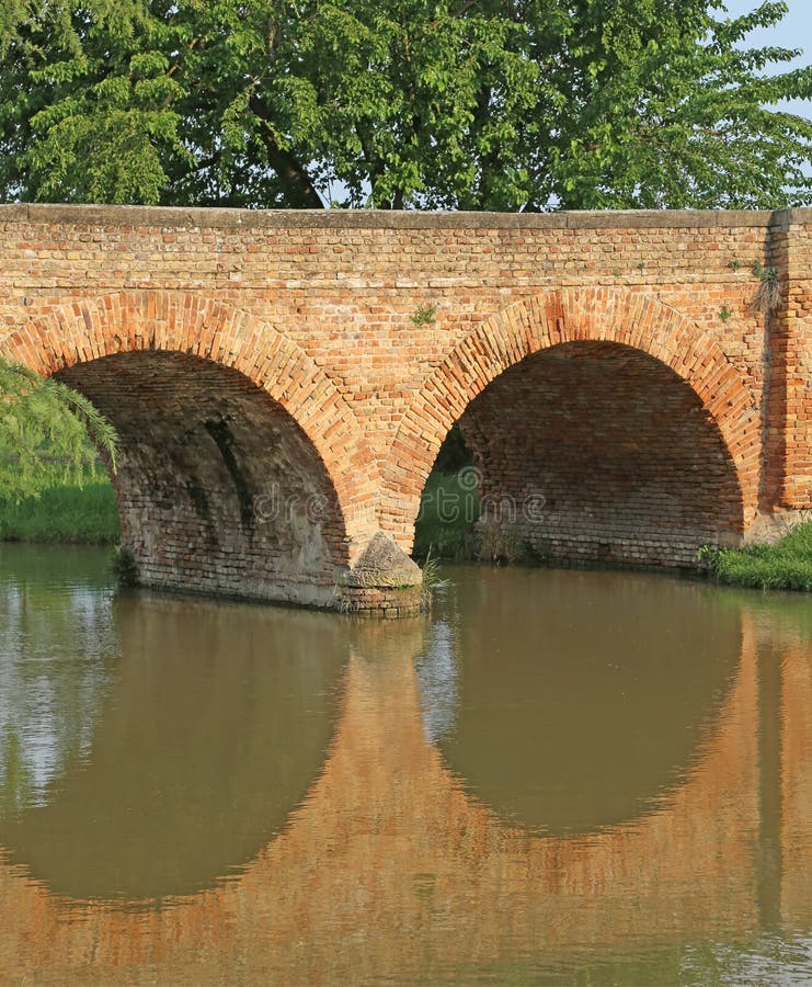 Old Bridge Made of Red Brick with Arches Stock Photo - Image of ...