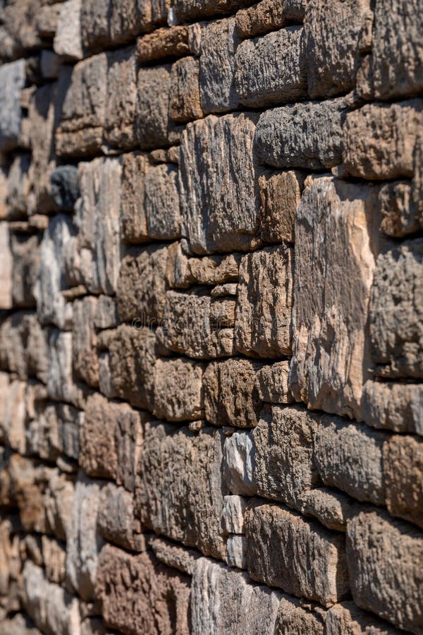 Ancient brown brick wall stock image. Image of grunge - 168160973