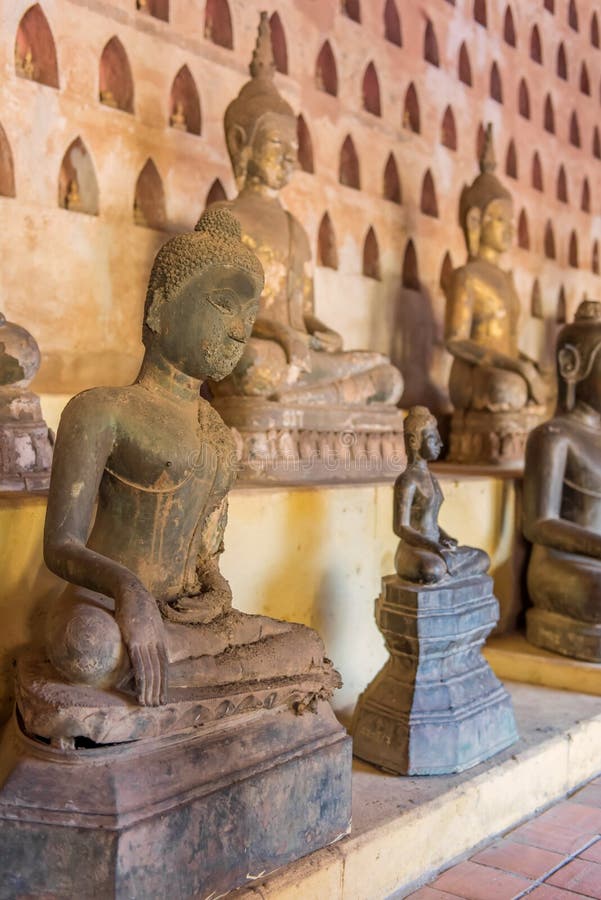 Art In Temple, Ancient Temple, Laos. Stock Image - Image of mekong ...