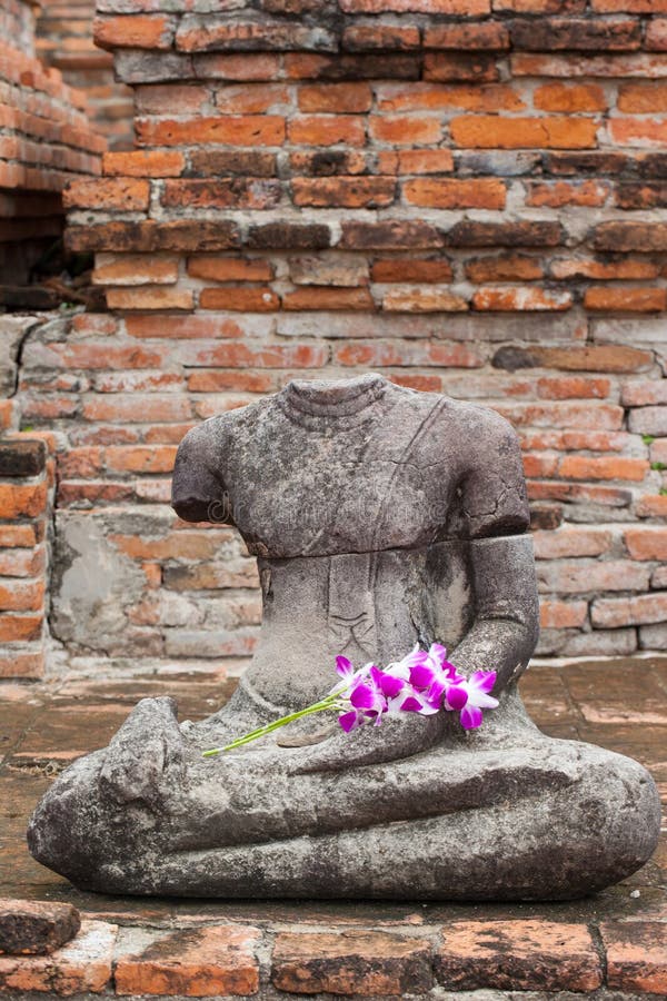 Ancient Buddha stock image. Image of sculpture, buddhism - 57699309