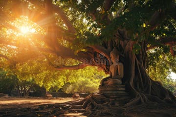 Buddha Statue Under Tree Stock Illustrations – 125 Buddha Statue Under ...