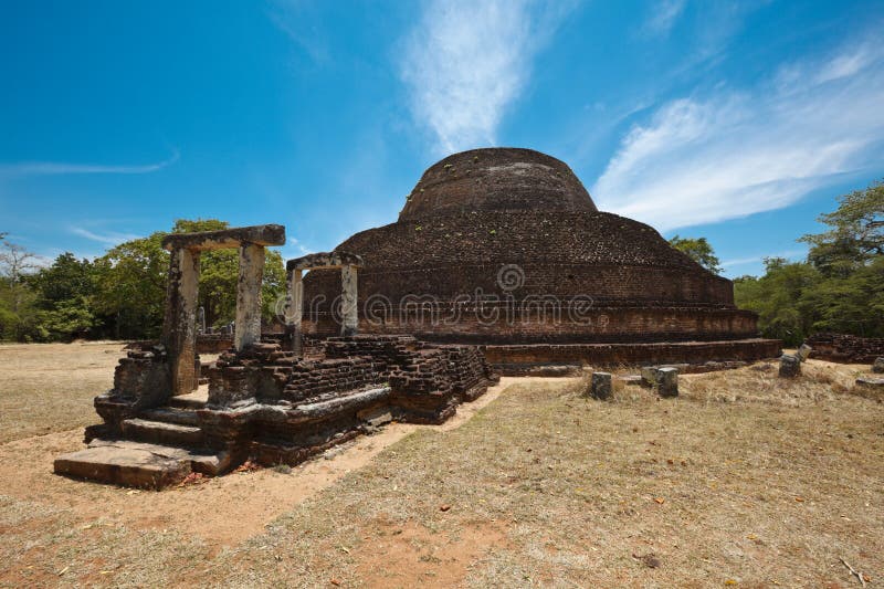 Ancient Buddhist Dagoba (stupe) Pabula Vihara Stock Image - Image of ...